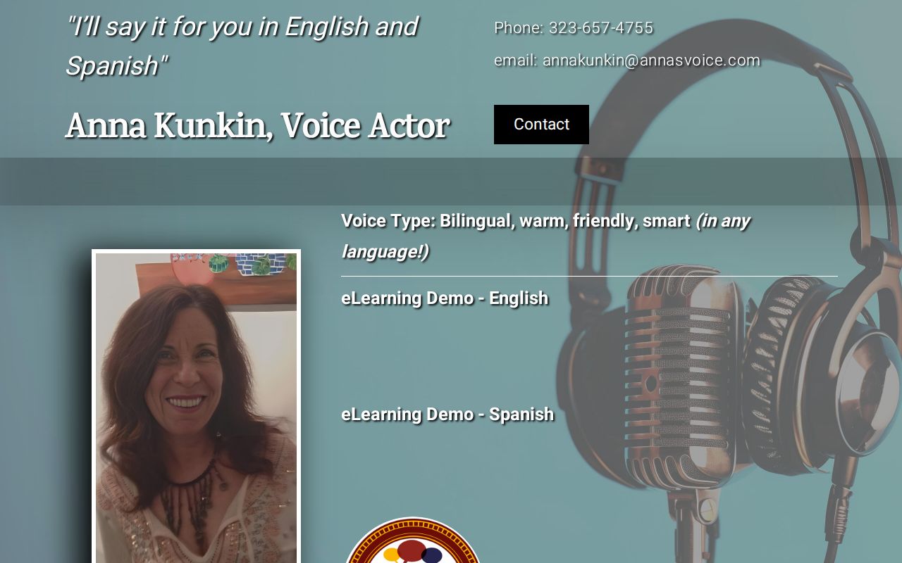 Anna Kunkin, Voice Actor